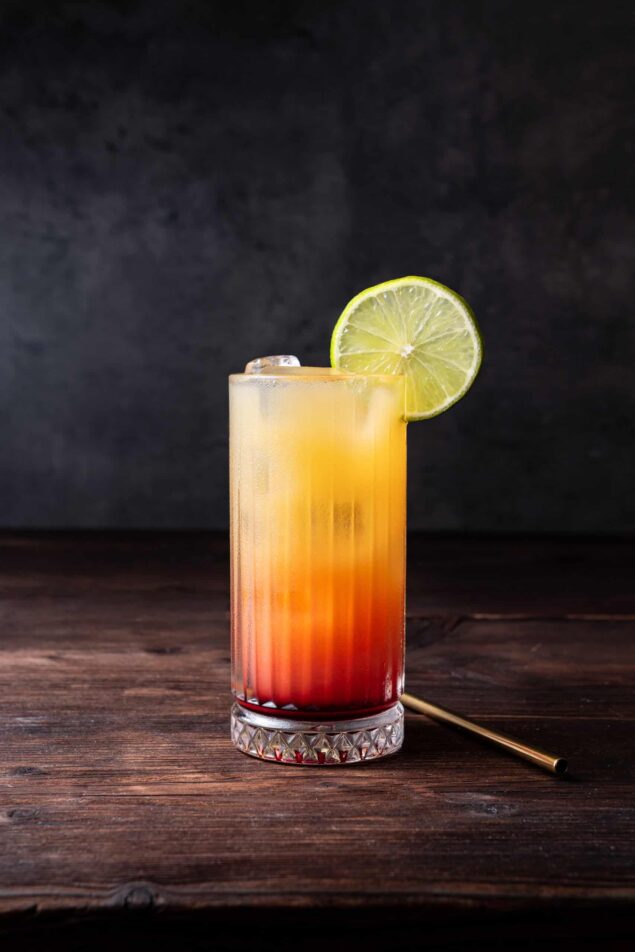 Rum Sunset Cocktail - Twist and Toast