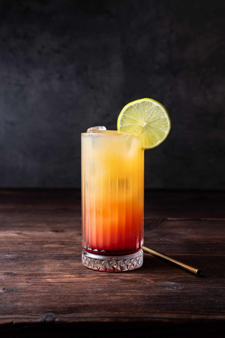 Rum Sunset Cocktail - Twist and Toast