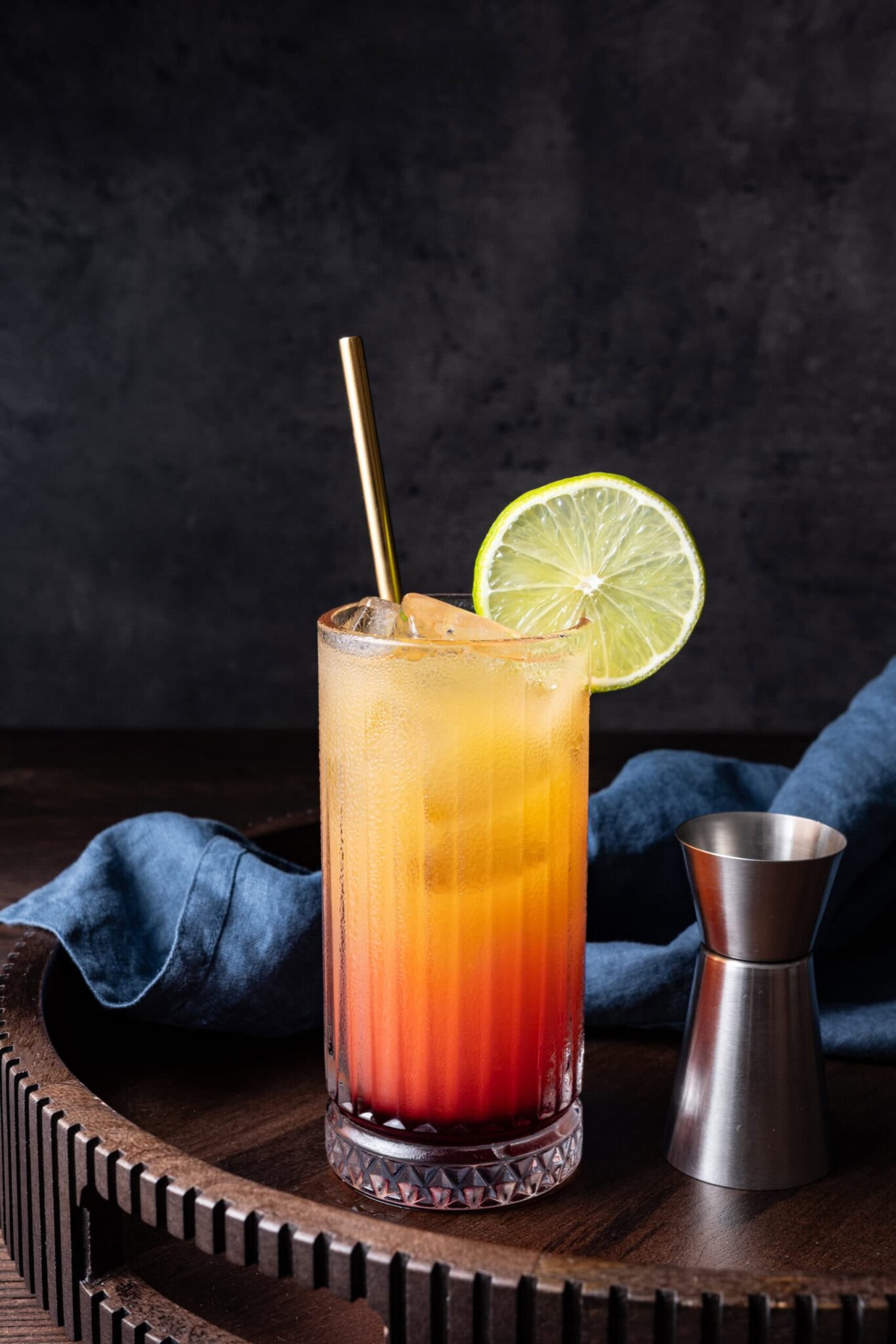 Rum Sunset Cocktail - Twist and Toast