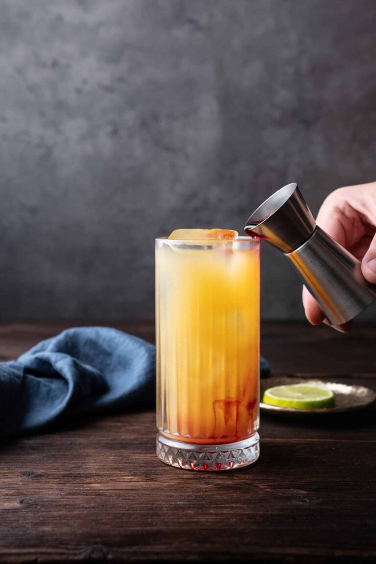 Rum Sunset Cocktail - Twist and Toast