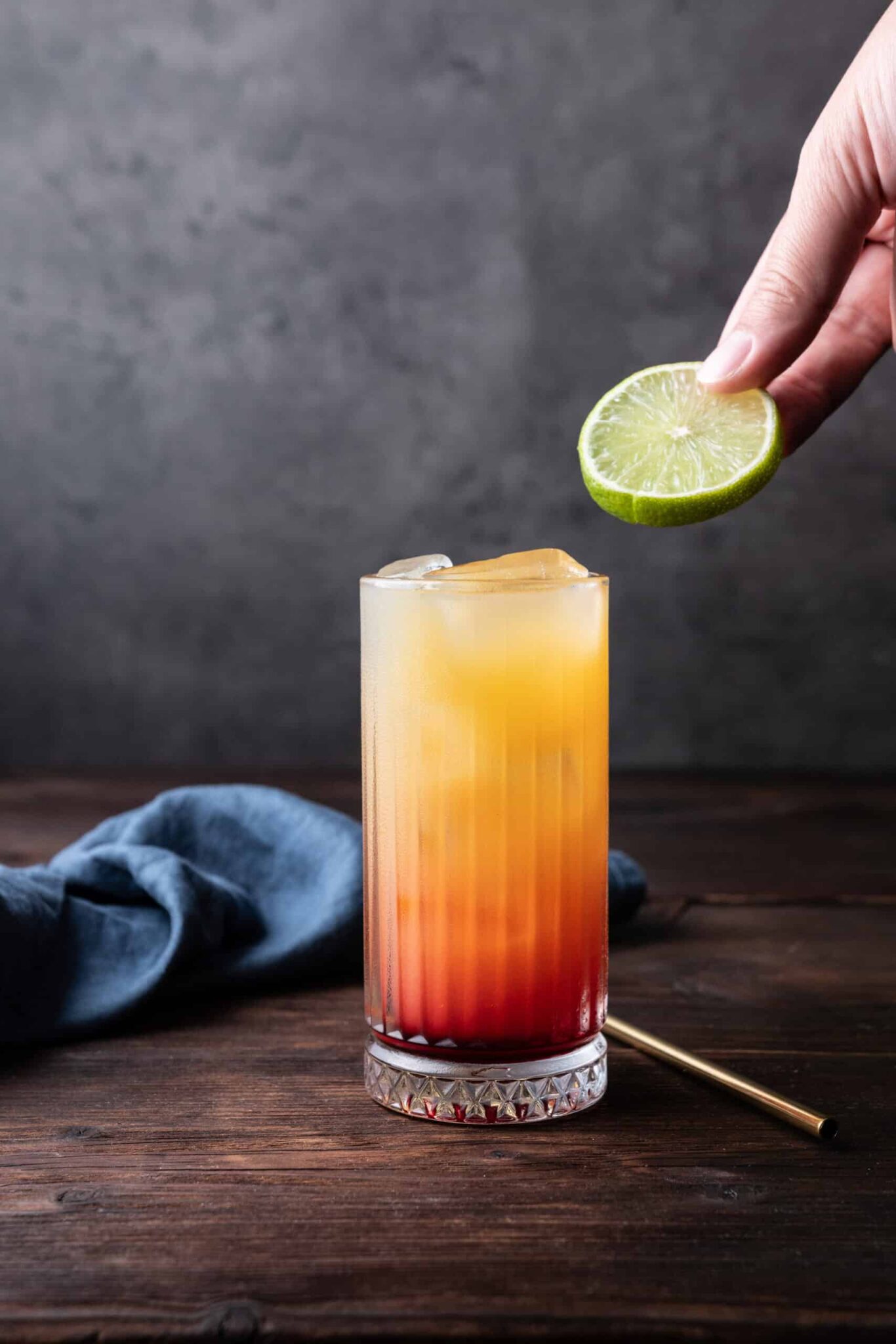 Rum Sunset Cocktail - Twist and Toast