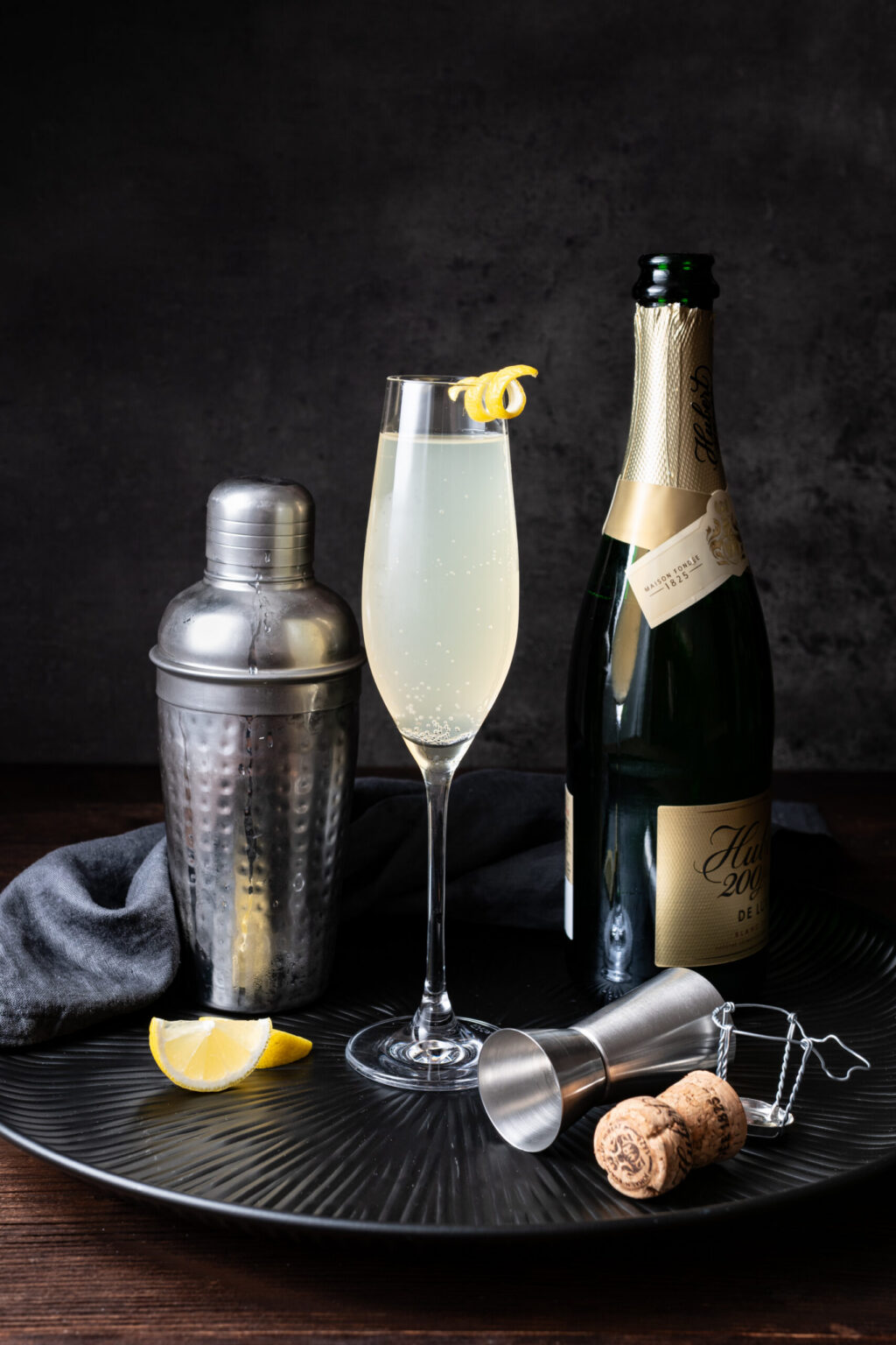 Vodka Champagne Cocktail - Twist and Toast