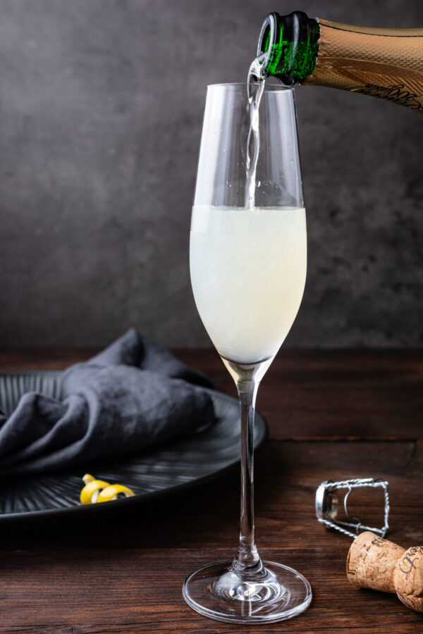 Vodka Champagne Cocktail - Twist and Toast